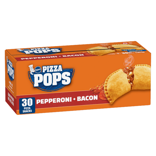 Pillsbury Pizza Pops Pepperoni + Bacon Pizza Snacks, 30 pizza snacks, 2 ...