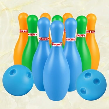 NimJoy Kids Bowling Set W/10 Pins & 2 Balls for 2-4 Toddler Indoor ...