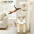 Dextrus Modern Wood Cat Tree, Multi Level Cat Tower for Indoor Large ...