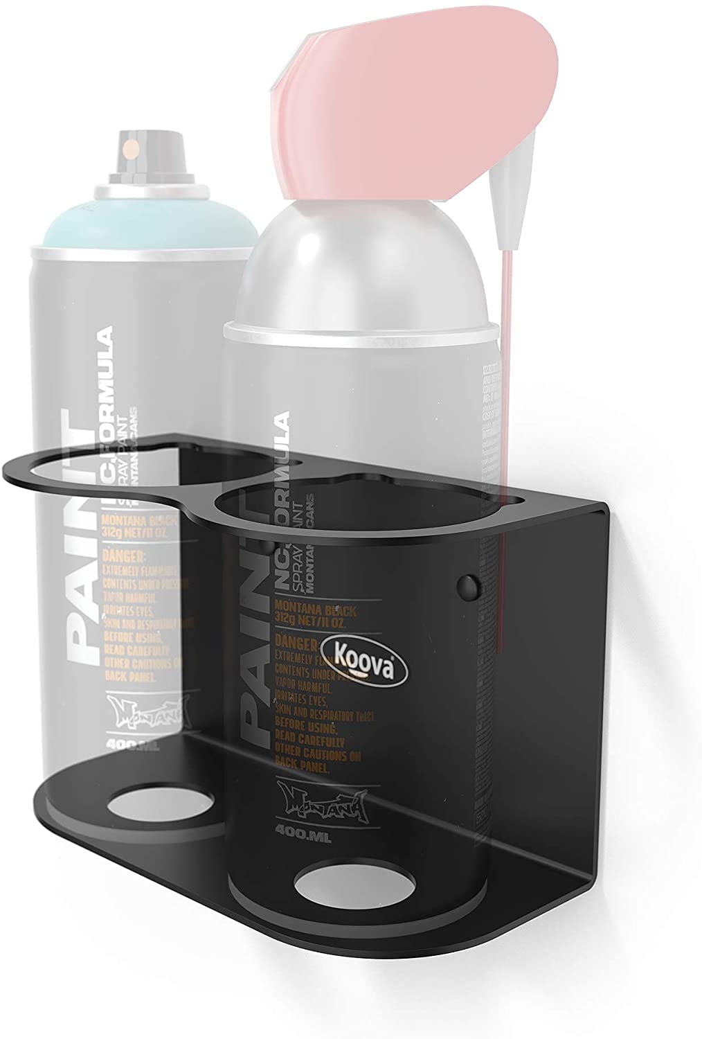 Koova 2 Aerosol Spray Can Holder | Easy Install Wall Mount | Heavy-Duty ...