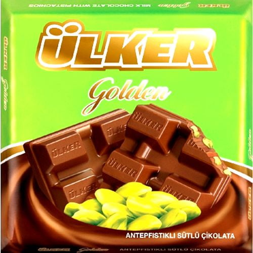 Ülker Milk Chocolate Bar With Pistachio 2 8oz