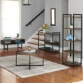 Household Essentials Jamestown Narrow 5 Shelf Open Storage Bookshelf ...