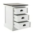 Distressed White and Deep Brown Three Drawer Nightstand - Walmart.com
