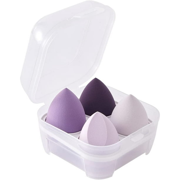 4 pack (4 PCS, Purple) foundation blending sponges, professional beauty ...