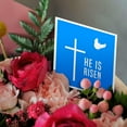 3drose, Easter. Blue Sky, Cross, Dove, Drop of Christ Blood. He Is ...