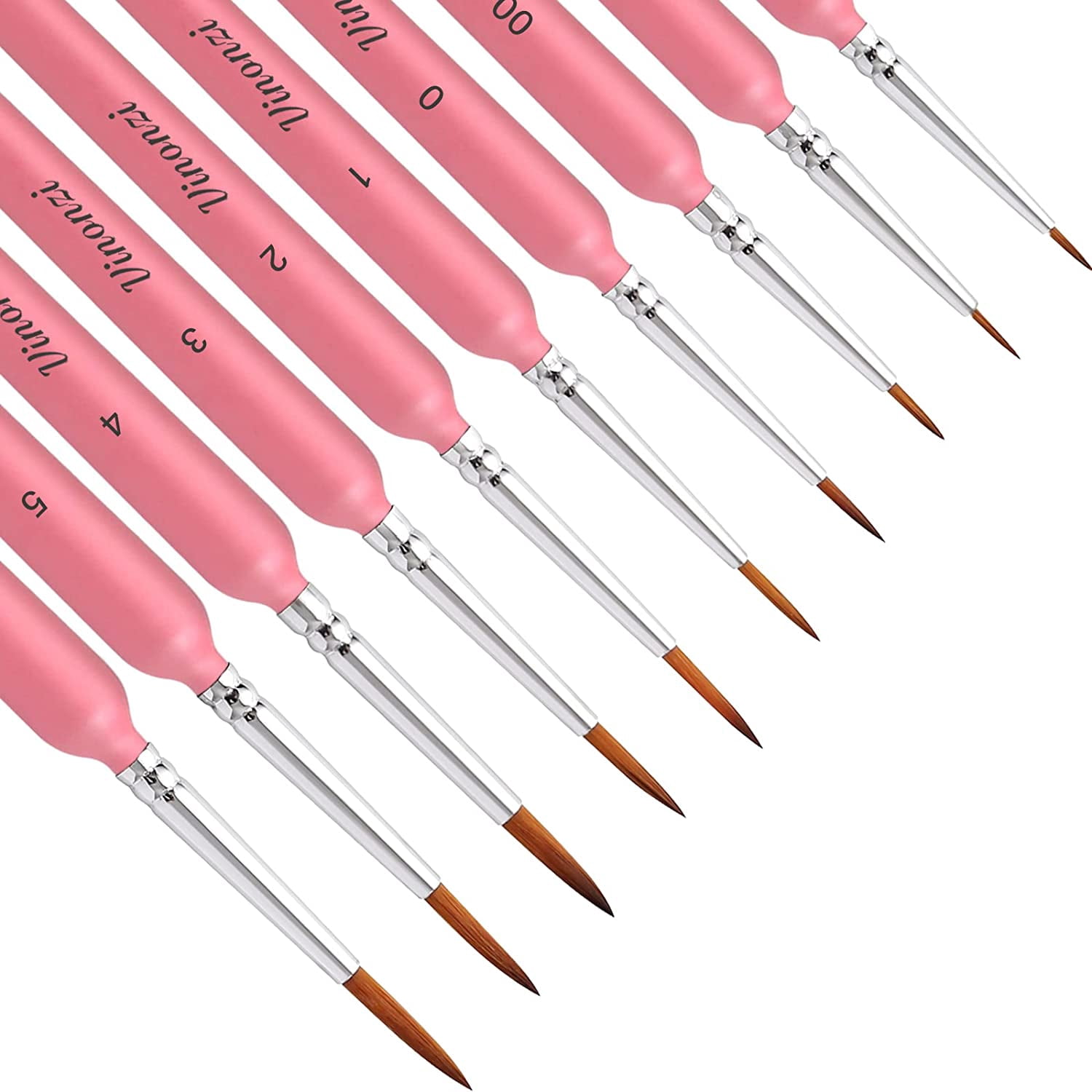 10Pcs Miniature Paint Brushes, Detail Fine Tip Paint Brushes Set with ...