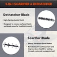 40V 15" 2-in-1 Cordless Electric Dethatcher & Scarifier Compatible with ...