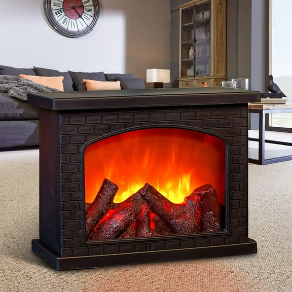 Cbzote Fireplace Lanterns Decorative,Small Fake Fire Place,Flame Effect ...