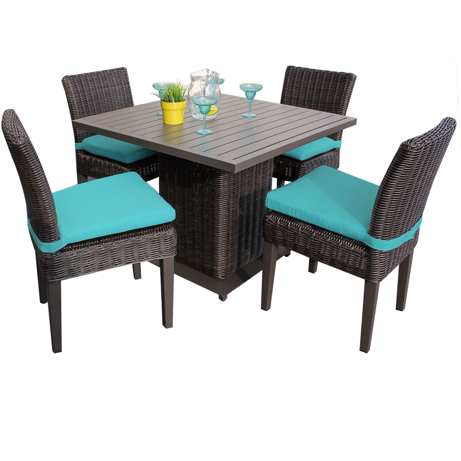 Rustico Square Dining Table with 4 Chairs - Walmart.com