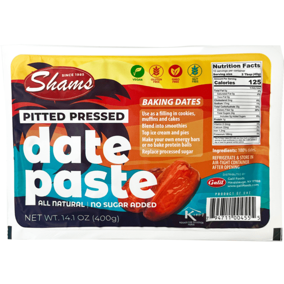 Shams Pitted Pressed Date Paste | Baking Dates | 14.1 oz - Walmart.com