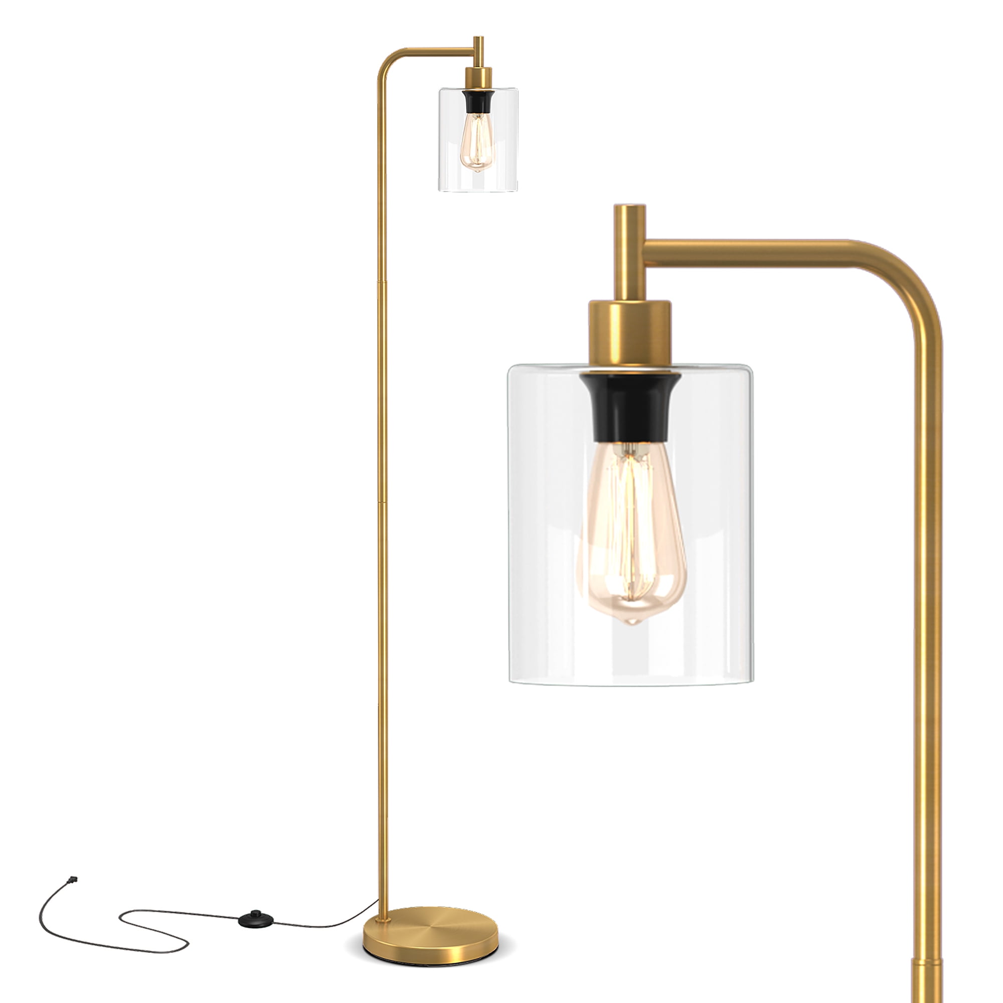 Click here for Gymax Industrial Floor Lamp W/ Hanging Glass Lamps... prices