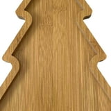 Joybuy Wooden Christmas Tree Serving Tray, Holiday Wooden Platter for ...