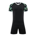 Boys Summer Clothing Set Gradient Striped Crew Neck Short Sleeve T ...