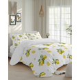 4 Piece Duvet Cover Set Full, Farmhouse Yellow Lemon Soft Breathable ...