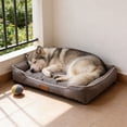 Dark Grey Soft Foam Pet Sofa Bed For Cats Dogs 64X46X12Cm Removable ...