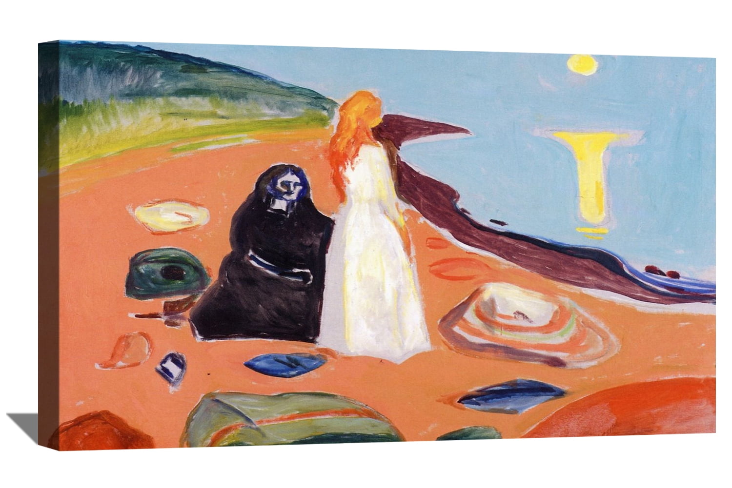 Edvard Munch Painting Art Print Inger On The Beach Canvas Art Print ...