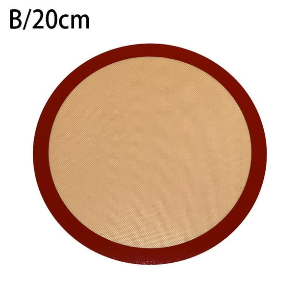 Round Silicone Baking Mat Heat Resistant Baking Sheets Fryer Pad Oven ...