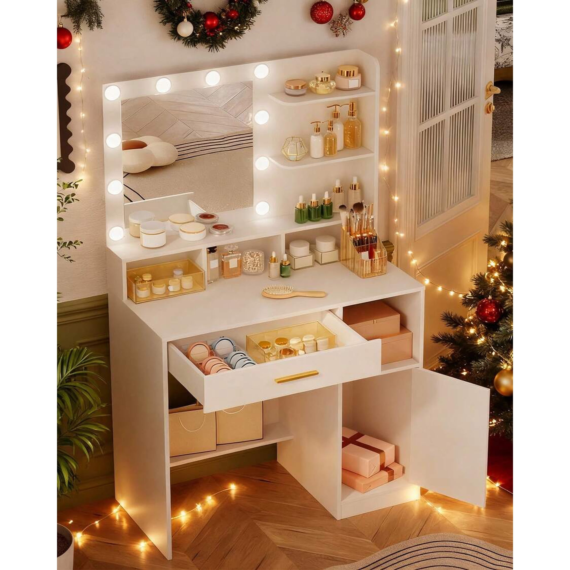 Click here for Na Na Hzuaneri Vanity Desk With Mirror And 10 Led... prices