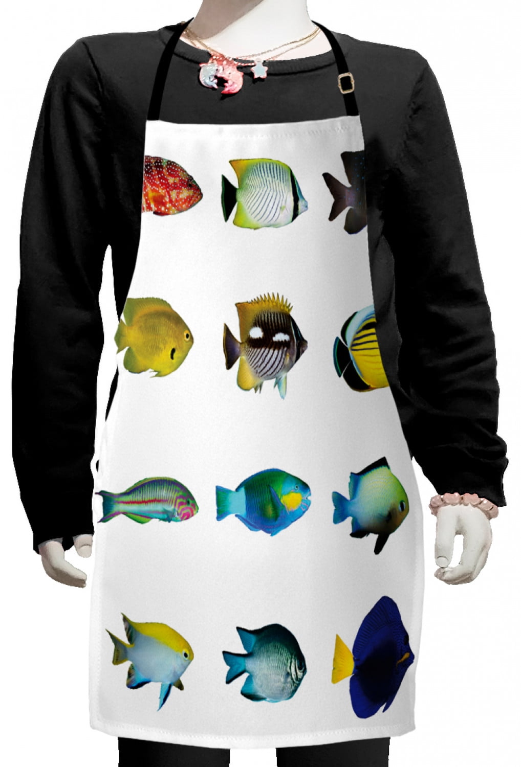 Fish Kids Apron, Egyptian Fauna Bannerfish Goldfish Parrotfish Wildlife ...