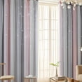 Upgraded Gradient Striped Double-layer Shade Curtains Dreamy Star Shade ...