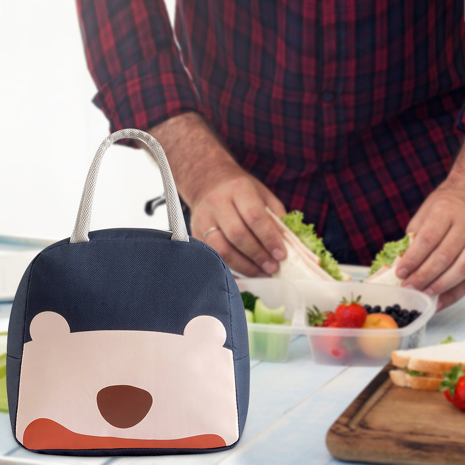 Shpwfbe Lunch Bag Lunch Box Meal Reusable Beach Cooler Cooler Office ...