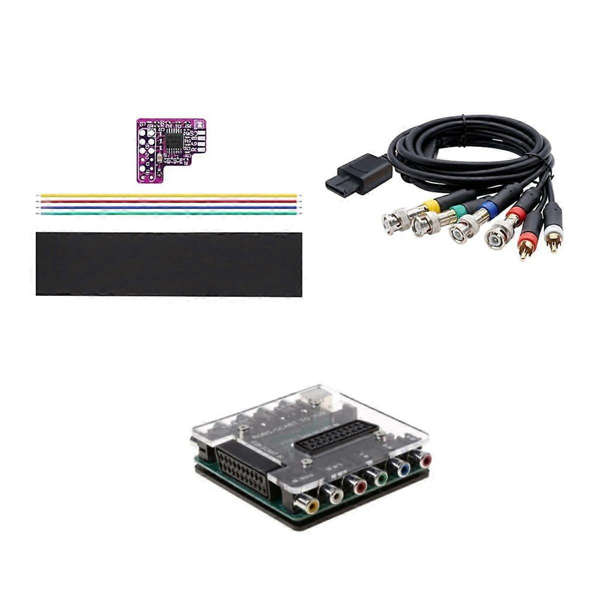 N64 RGB MOD+SCART/RGBS to YCBCR/S Video Converter+RGB Cable for N64 ...