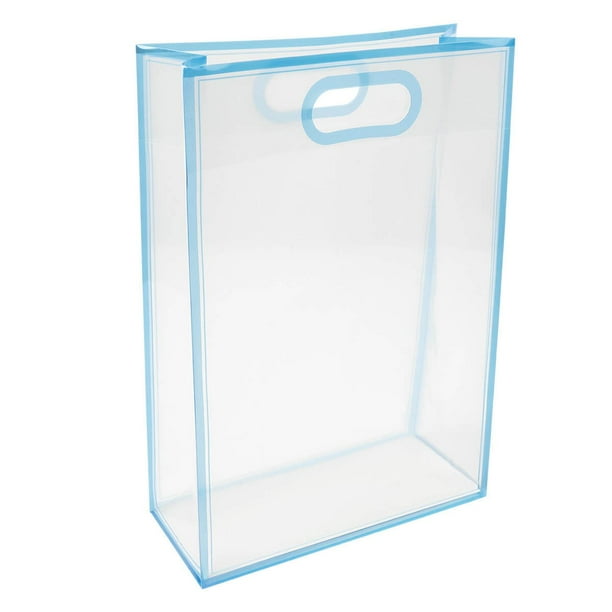 Bolsa promocional transparente de PVC con fuelle-Gift rosa 24 x 35 x 10 ...