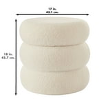 Mainstays Boucle Cloud Storage Ottoman, Cream - Walmart.com