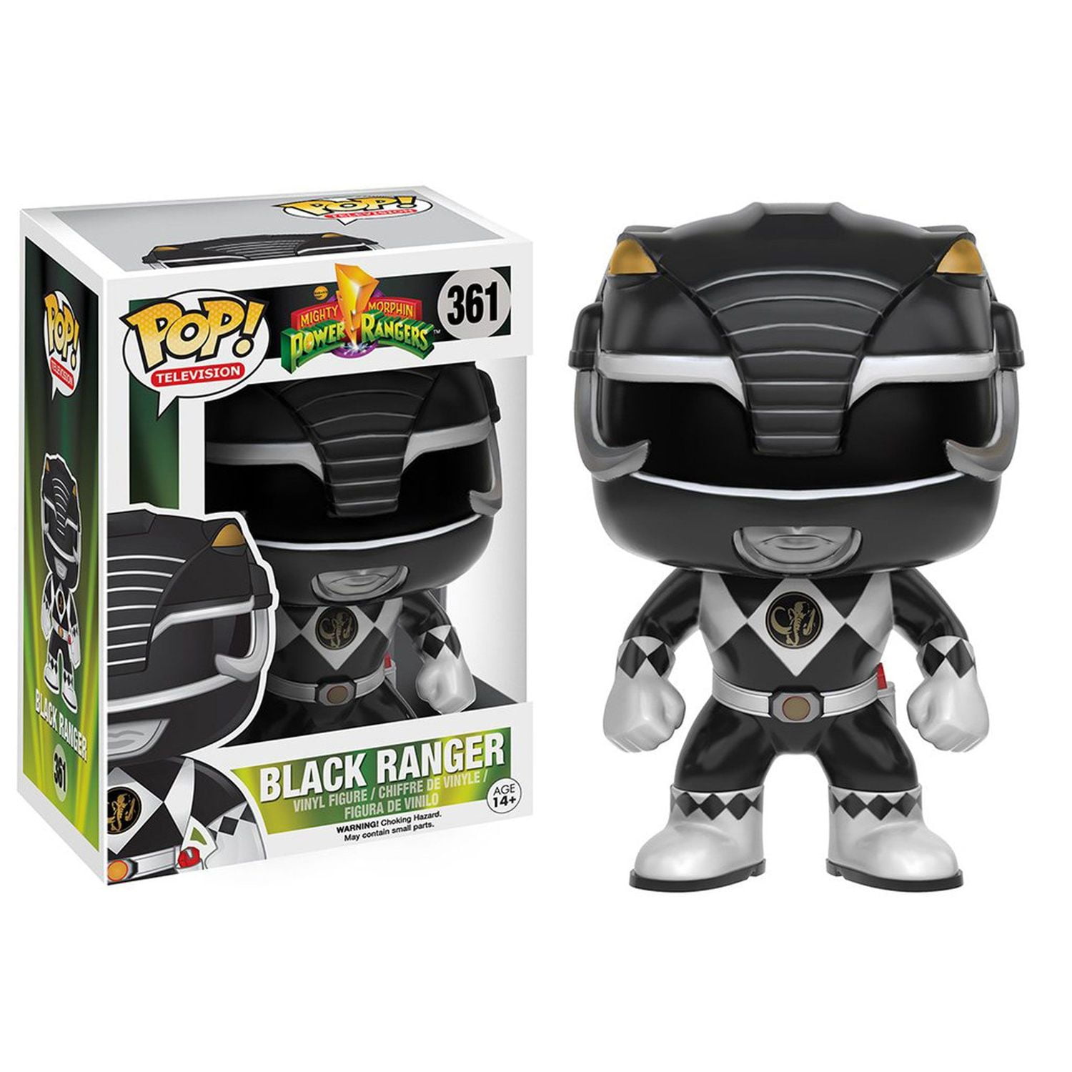 Funko POP TV: Power Rangers - Black Ranger Vinyl Figure - Walmart.com ...