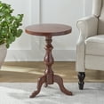 Retro Vintage-Inspired Single Small Round Accent Table with Three Legs ...