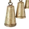 DecMode Tibetan Inspired Bronze Metal Narrow Cone Decorative Cow Bells ...