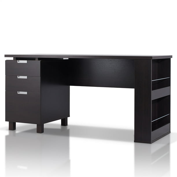 Furniture of America Nickolas Modern Wood 3-Drawer Office Desk in ...
