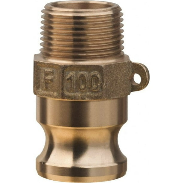 1" x 1" Cam & Groove Male Adapter Male NPT Thread Part F, Brass, 1,000 ...