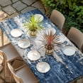 Abstract Mottled Texture Fitted Rectangle Tablecloth 24" x 50" Gray ...