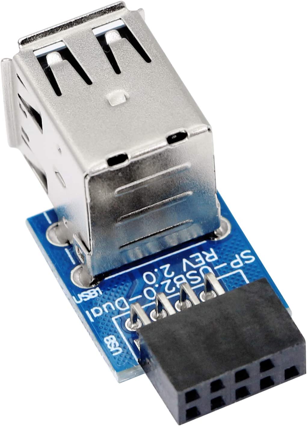 Adaptador de placa base USB 2.0 hembra a 2 puertos USB 2.0 de doble ...