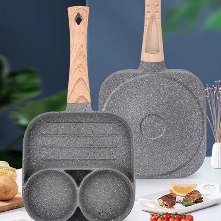 TB&W Four-Hole Frying Pan Non-Stick Breakfast Making Pan Cooking ...