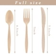 Compostable Utensils Light Brown Disposable Silverware Cutlery 100 ...