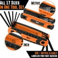 Mutt Tools 17pc Folding Allen Key Set - SAE & Metric Hex Wrench Set ...