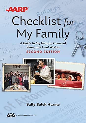 Pre-Owned ABA/AARP Checklist for My Family: A Guide to My History ...
