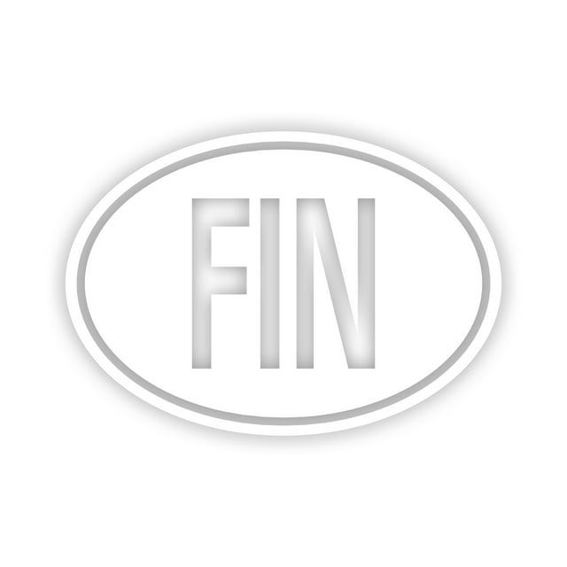 Finland Oval Sticker Decal Die Cut - Self Adhesive Vinyl - Weatherproof ...