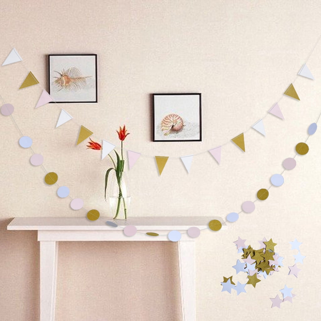 Banderas de Triángulo +100pcs Adornos de Asperja Decoración de 2M ...