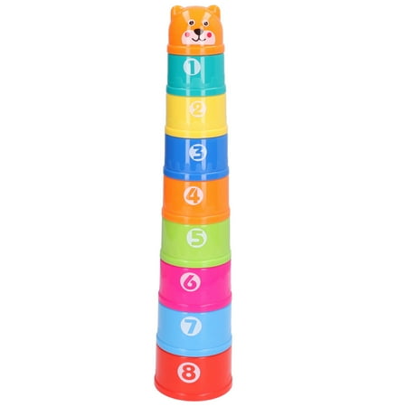 Eujgoov Stacking Cups Toy Set Children's Educational Fun Bear Building ...