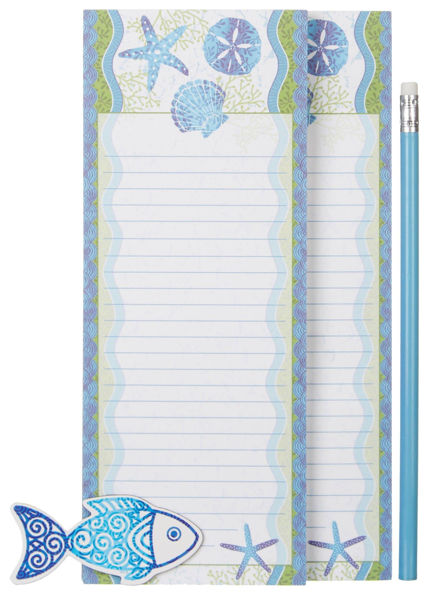 Cape Shore Blue Fish Magnetic Memo Pad Gift Set One Size Blue - Walmart.com