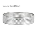 16Pcs Tart Ring, Heat- Perforated Cake Mousse Ring Round Double Rolled ...