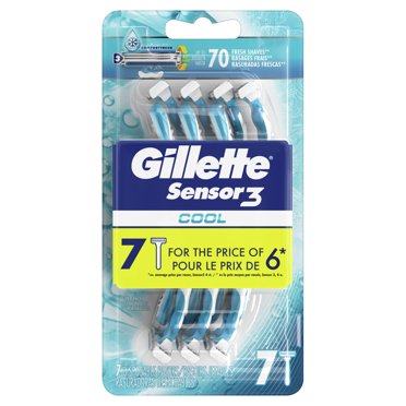 Gillette Sensor3 Cool Men's Disposable Razor, Blue, 5 Razors - Walmart.com