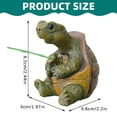 1pc Army Green Resin Turtle with Fishing Pole Garden Statue,Fishing ...