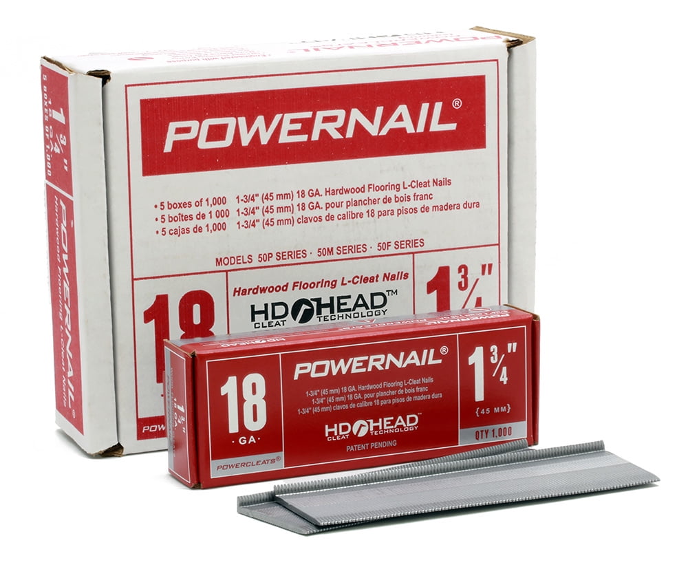 POWERNAIL 18-Gauge 1.75-Inch L-Type Flooring Cleat Nail |L175185 ...