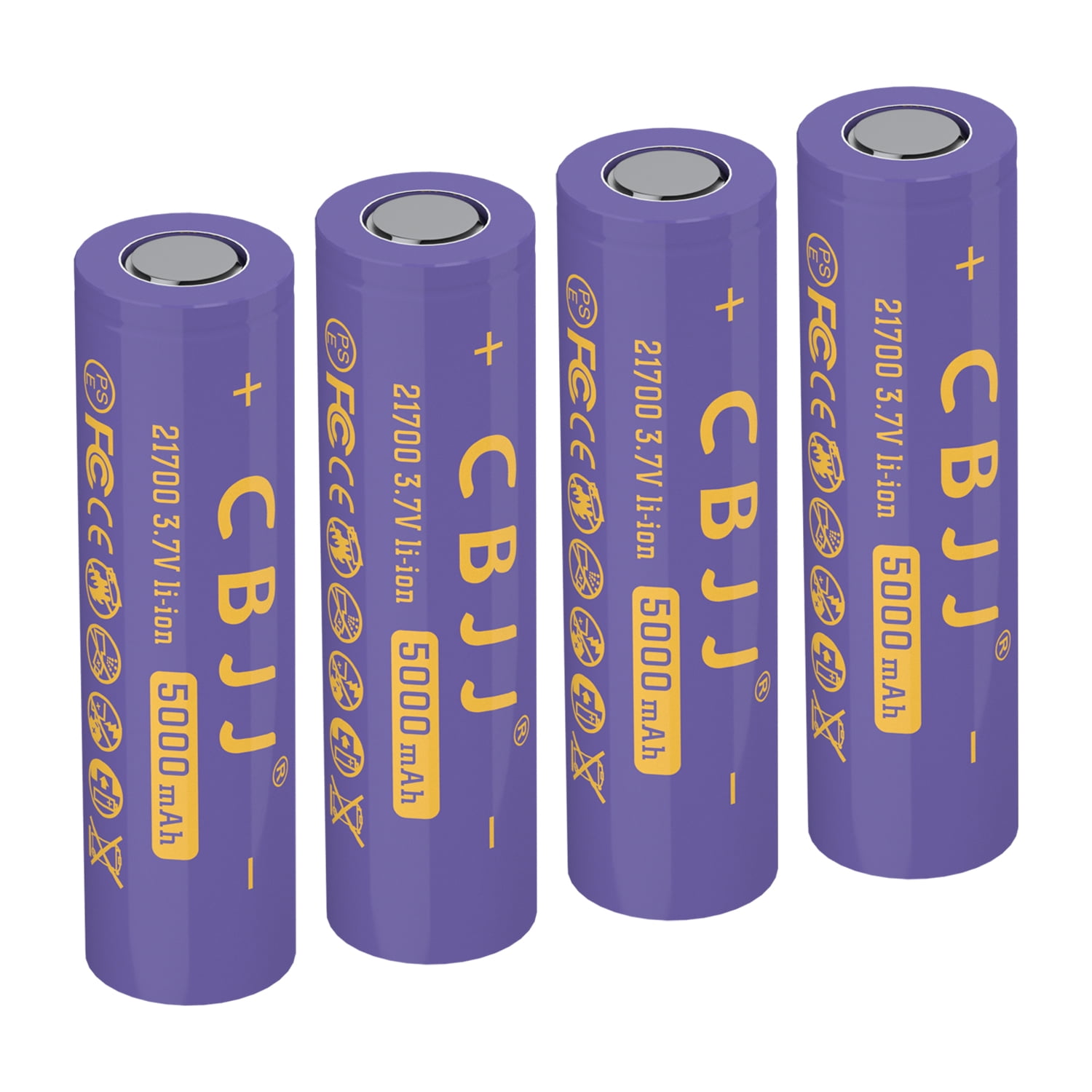 CBJJ 21700 Rechargeable Batteries 3.7V 5000mAh Flat Top Battery for ...