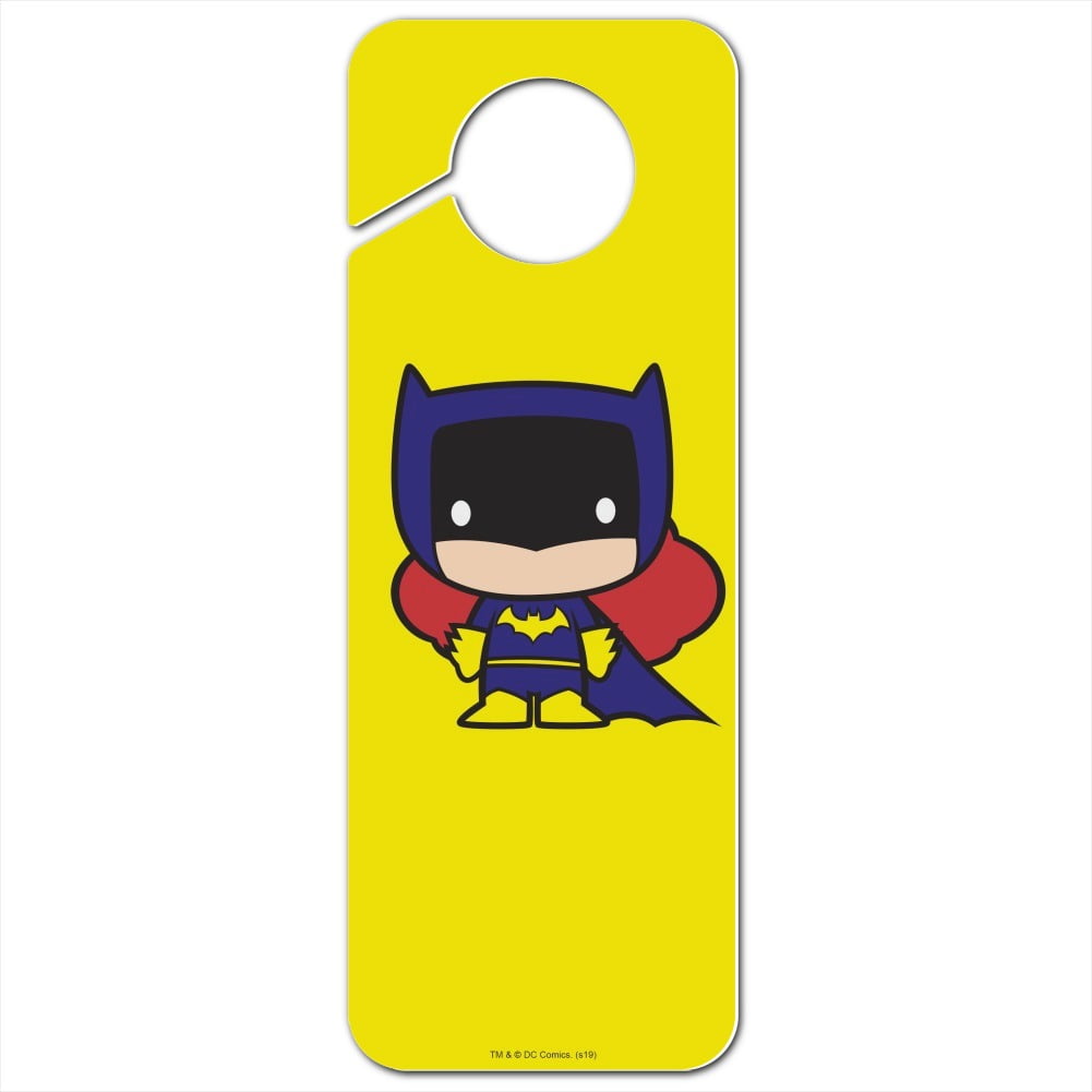 Batman Batgirl Cute Chibi Character Plastic Door Knob Hanger Sign ...