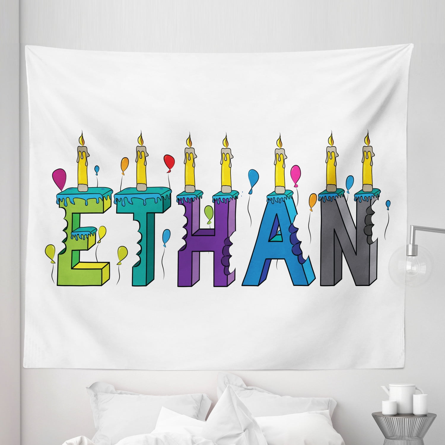 Ethan Tapestry, Celebration Themed Candles and Bitten Cake Popular Male ...